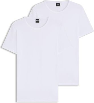 BOSS Herren Round Neck T-Shirt, 2er Pack Modern, New - White100, S