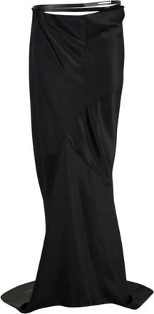 Tom Ford Femme, Jupes, Noir, Taille: 32 FR Silk Satin Long Bias Skirt