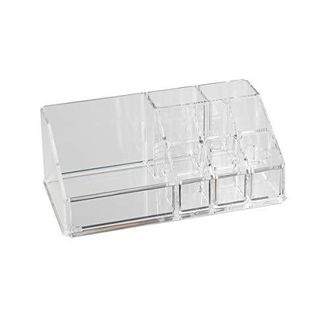axentia Make-up-Organizer, Kunststoff, Transparent,: ca. 17,5 x 6,5 x 9,5 cm