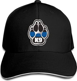 Generic Police K9 Thin Blue Line Homme Femme Chapeaux Pare-Soleil Vintage Casquette De Baseball Respirant Strapback Cap pour Camping Sport Hip Pop