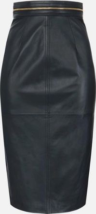 Elisabetta Franchi Jupe midi en cuir Elisabetta Franchi