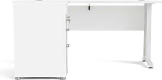 Dmora Schreibtisch Aimee, Mehrzweckschreibtisch, B&uuml;rotisch f&uuml;r PC, Eckschreibtisch, 159x151 h75 cm, Wei&szlig;