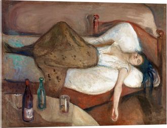 Posterlounge Der Tag danach Acrylglasbild von Edvard Munch 18 x 13 cm Braun Wandbilder Wanddeko