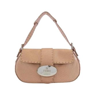 Fendi Pre-owned Selleria Metallic Leather Shoulder Bag - - Pre-owned - Damen - Beige - ONE SIZE