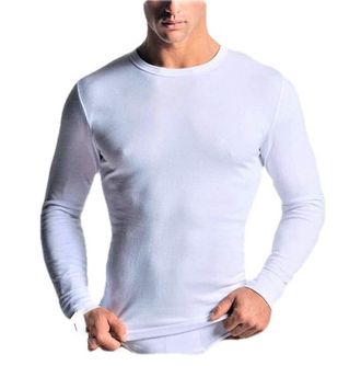 Navigare Herren 113 (Pacco Da 3) Langärmliges Unterhemd, Weiß, XL (3er Pack)