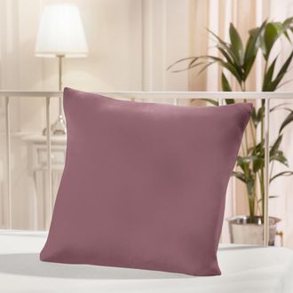 ESTELLA Estella Kuschelkissenbezug Mako-Feinjersey aubergine Gr&ouml;&szlig;e 40x40 cm