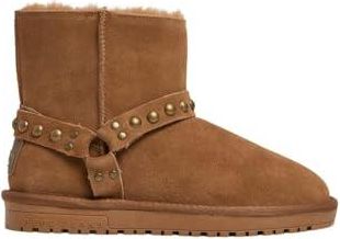 Pepe Jeans London Diss Biker Leather Ankle Boots Marron