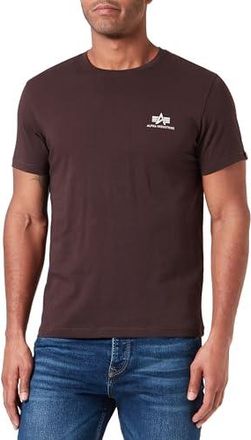 Alpha Industries Alpha Industries Alpha Indutries Basic T Small Logo T-Shirt pour Homme, Hunter Brown