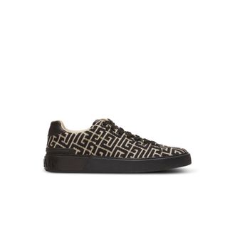 Balmain Homme, Chaussures, Noir, Taille: 46 EU Baskets B-Court en jacquard monogramme