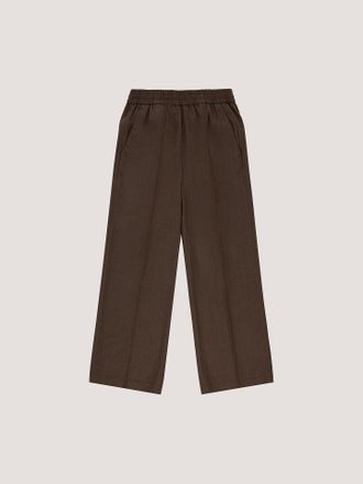 Circolo 1901 Flannel bistretch wide leg trousers Corteccia Melange / 40