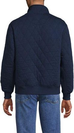 Lands End Gesteppter Pullover mit Stehkragen, Herren, Größe:48-50 regular, Blau, by Lands End
