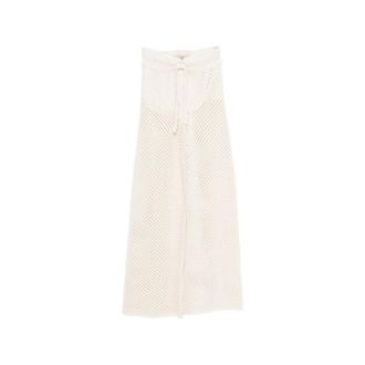 Golden Goose Femme, Pantalons, Blanc, Taille: 36 FR Peggie Knit Wide Pantalons