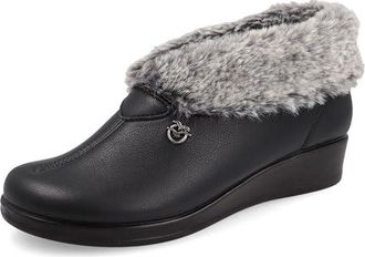 FLY FLOT Femme Pantofola Donna Stretch Adattiva E Peluche, Sottopiede Microfibra Anti Shock, Suola in Poliuretano Mule, Noir, 40 EU