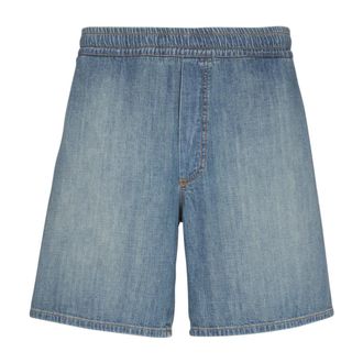 Balmain Denim Shorts mit verwaschenem Look - - Shorts - Herren - Blau - L