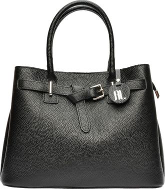 Anna Luchini Schwarz Rindsledertasche
