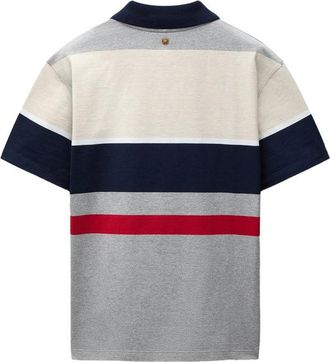 Versace Colour-Blocked Cotton Polo - Gray
