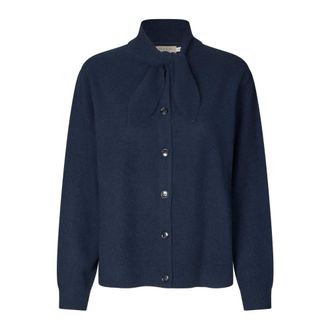Masai Lysa Woll-Strickjacke - - Knitwear - Damen - Blau - XS