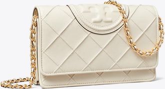 Tory Burch Damen Weiche Fleming Geldb&ouml;rse mit Kettenriemen