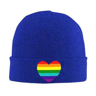 Generic Bonnet Fiert&eacute; Rainbow LGBTQ Gay Progr&egrave;s Bisexuel Thermique Chapeau Tricot&eacute; Doux Bonnet Hiver pour Randonn&eacute;e Sport Conduite