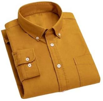 Generic Chemise d&eacute;contract&eacute;e &agrave; manches longues pour homme Oxford ray&eacute; &agrave; carreaux coupe ajust&eacute;e chemise formelle bureau, 806, XXL