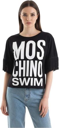 Moschino Femme, Tops, Noir, Taille: 40 FR Swim T-shirt A 1801 2138