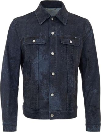 Dolce & Gabbana Veste &agrave; effet enduit - Homme - Vestes - Gris - Taille: 3XL