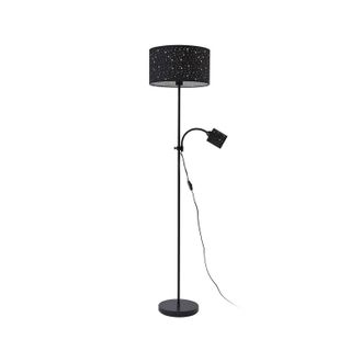 Lindby Stehlampe Melanie (Modern) in Schwarz aus Metall (2 flammig, E27) - Textil Stehleuchte Floor Lamp Standleuchte Wohnzimmerlampe Wohnzimmerleuchte