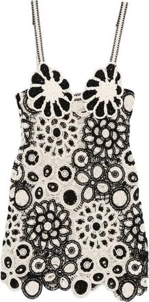 PatBo Patbo, Femme, Robes, Multicolore, Taille: 36 FR Coral Crochet Mini Dress