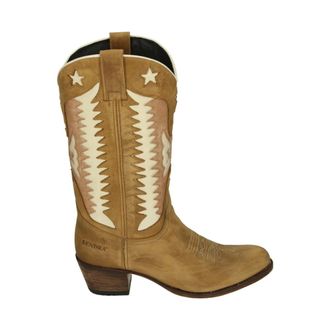 Sendra Western Dameslaars Cognac Nubuk Stiefel - - Shoes - Damen - Braun - 41 EU