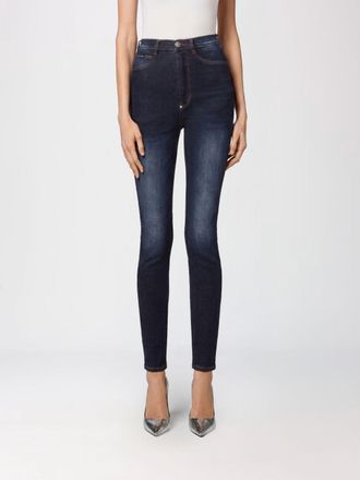 Philipp Plein Jean court skinny en stretch &agrave; taille haute et effet us&eacute;