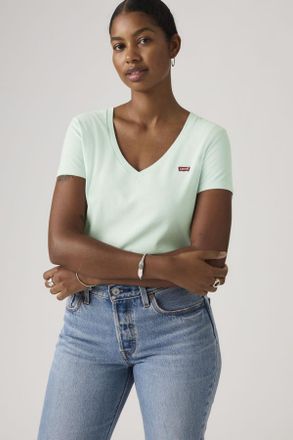 Levi's Perfect T-Shirt mit V-Ausschnitt - Damen - Blau / Blau