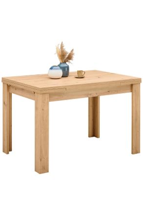 Homin Esstisch, Eiche, Holzwerkstoff, rechteckig, eckig, 80x78x120-176 cm, ausziehbar, in verschiedenen Gr&ouml;&szlig;en erh&auml;ltlich, Holzdekoren erh&auml;ltlich, Esszimmer