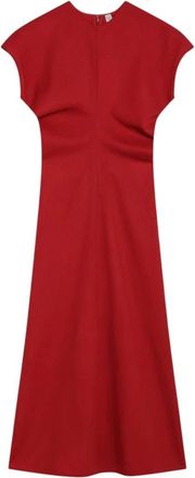 Toteme Wollkleid mit slouchy Taille - - Dresses - Damen - Rot - M