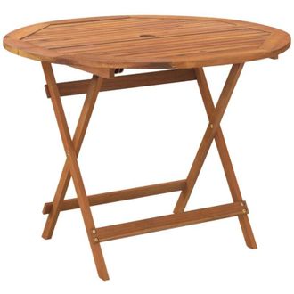 Les Tendances Table pliable de jardin &Oslash; 90x75 Bois dacacia solide