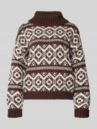 Only Regula Fit Rollkragenpullover mit Allover-Muster Modell CARIN