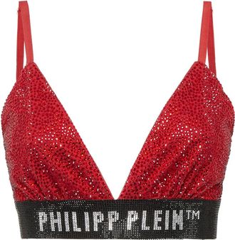 Philipp Plein Femme, Sous-v&ecirc;tements, Rouge, Taille: 44 FR Bra Full Strass