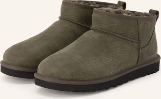 UGG Boots Classic Ultra Mini Embossed gruen
