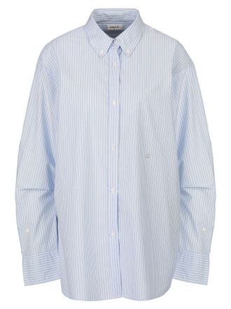 Replay Leinenhemd Y/D Streifen Baumwolle Popeline