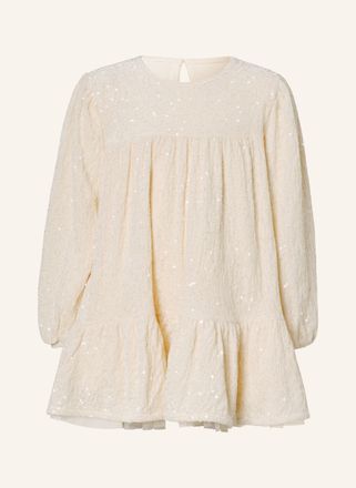 BILLIEBLUSH Samtkleid Mit Pailletten weiss