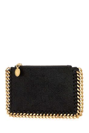 Stella McCartney Shaggy Deer with Chain Detail Card Case - Black