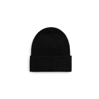 Calvin Klein Femme, Accessoires, Noir, Taille: ONE Size Casquette de Luxe en Mélange de Cachemire