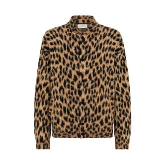 Laneus Strickjacke mit Leopardenmuster - - Knitwear - Herren - Braun - L
