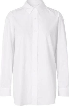 Sams&oslash;e & Sams&oslash;e Femme, Blouses et Chemises, Blanc, Taille: 40 FR Chemise Blanche Classique Oversize &agrave; Boutons