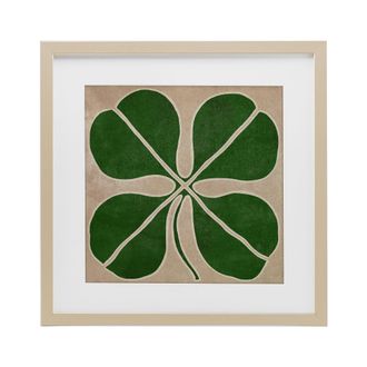 Stupell Industries Kunstdruck mit vier Blättern, gerahmt, unter Glas, Design von June Erica Vess, 40,6 x 40,6 cm, Grau