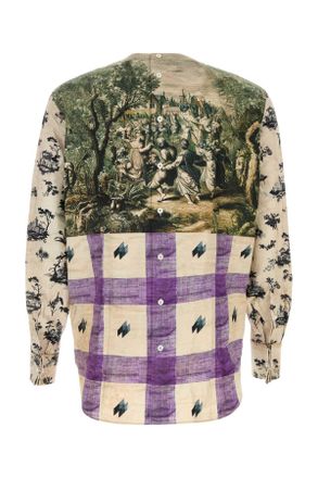 Prada Mixed-Print Shirt - Multicolor