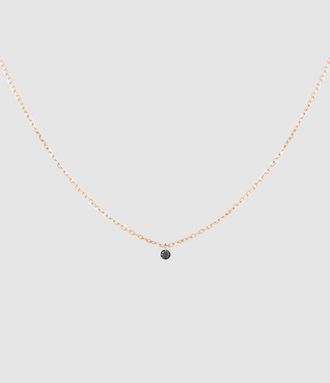 LA BRUNE & LA BLONDE Collier Coeur 360&deg; Diamant 0.30 Or Rose