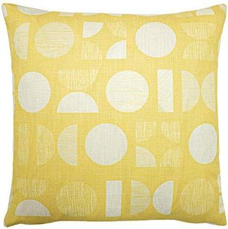 furn. Malmö Feder gefülltes Kissen, Polyester, Gelb, 43 x 43cm