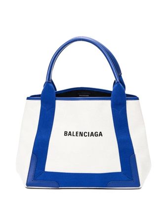 Balenciaga sac cabas en cuir - Blanc
