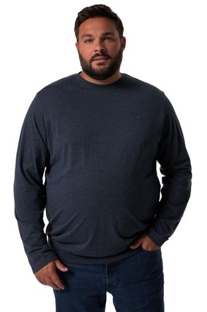 Men Plus Herren gro&szlig;e Gr&ouml;&szlig;en Menswear L-8XL Men+ Langarmshirt, Bauchfit, Spezialschnitt, Basic, Rundhals, bis 10 XL Navy blau 9XL 836313130-9XL