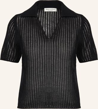 Marc O'Polo Marc Opolo Strick-Poloshirt schwarz